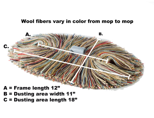 Big Wooly All Wool Dust Mop with Replacement Head – Sladust